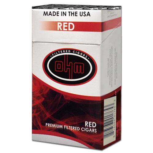 OHM Filtered Cigars Red (Full Flavored) | SmokersDiscounts.com