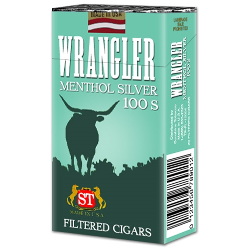 Wrangler Filtered Cigars Menthol Silver | SmokersDiscounts.com