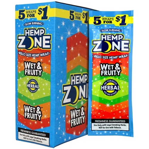 Hemp Zone Hemp Wraps Wet & Fruity | SmokersDiscounts.com