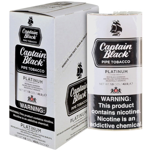 Captain Black Pipe Tobacco Platinum | SmokersDiscounts.com