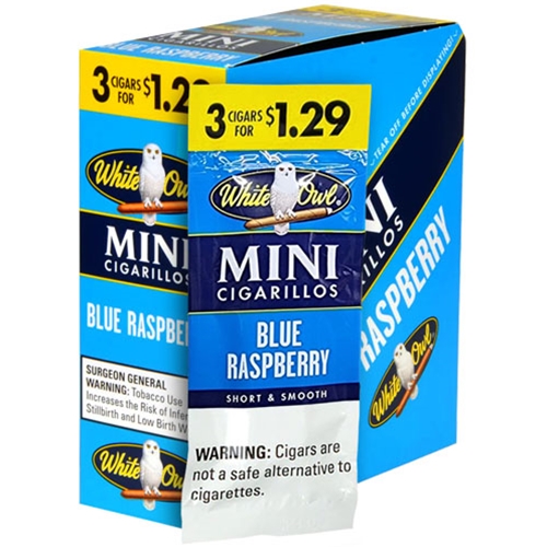 White Owl Mini Cigarillos Blue Raspberry | SmokersDiscounts.com
