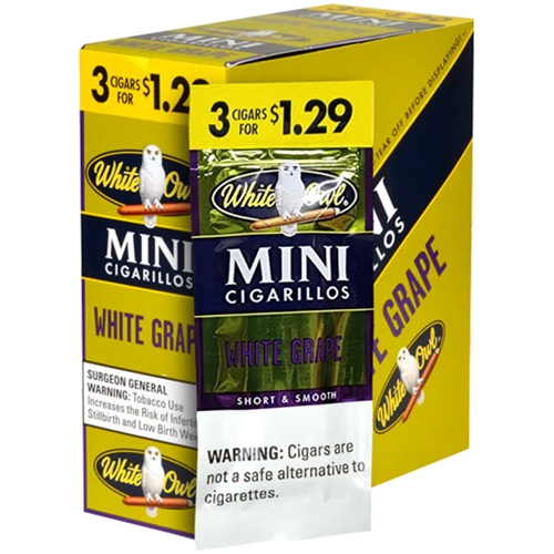White Owl Mini Cigarillos White Grape | SmokersDiscounts.com