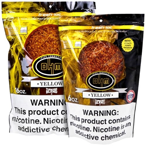OHM Pipe Tobacco Turkish Blend Yellow | SmokersDiscounts.com