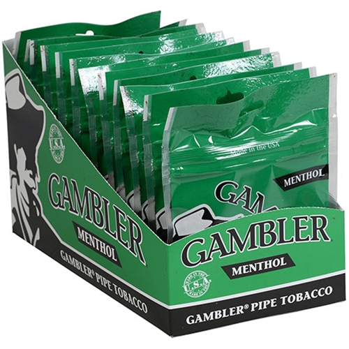 Gambler Pipe Tobacco Menthol Pouches 12ct Box | SmokersDiscounts.com