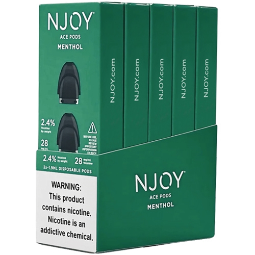 NJOY ACE 2-Pod Disposable Packs Menthol 2.4% | SmokersDiscounts.com