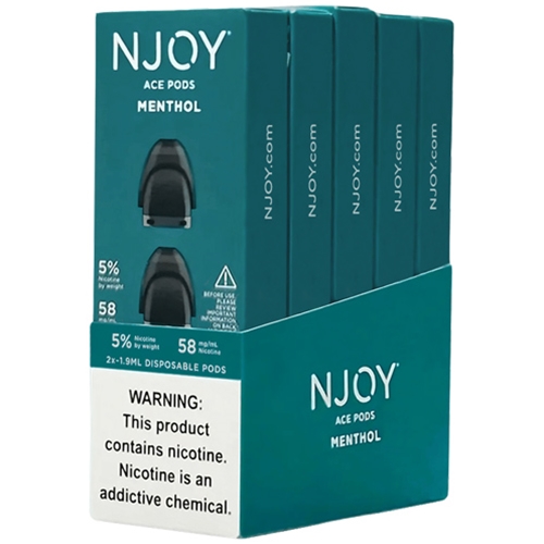 NJOY ACE 2-Pod Disposable Packs Menthol 5.0% | SmokersDiscounts.com