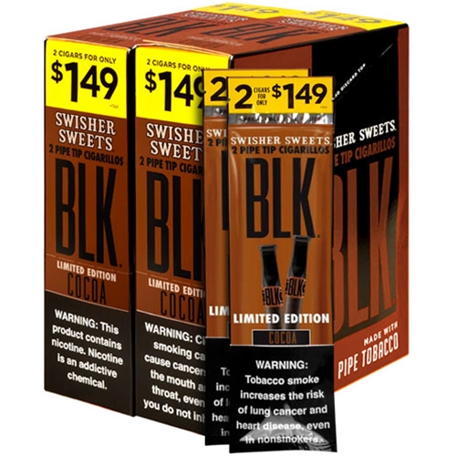 Swisher Sweets BLK Cigarillos Cocoa Tip | SmokersDiscounts.com